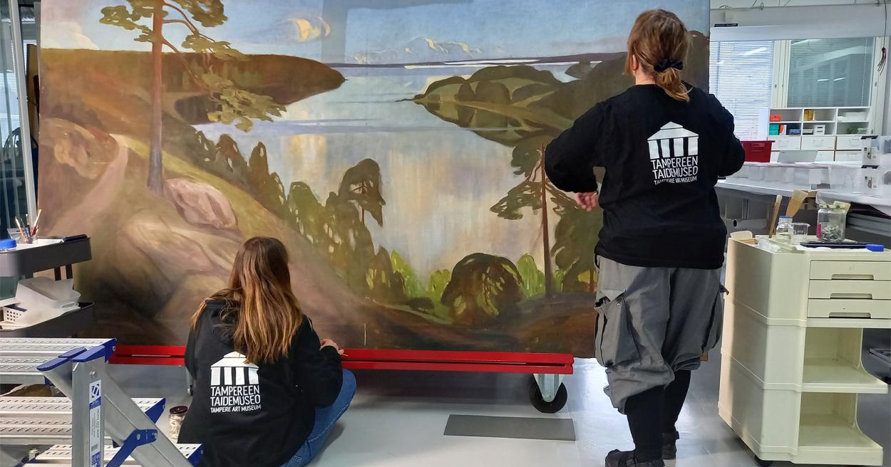 Germund Paaer’s painting returned to Hyhky school after conservation ...